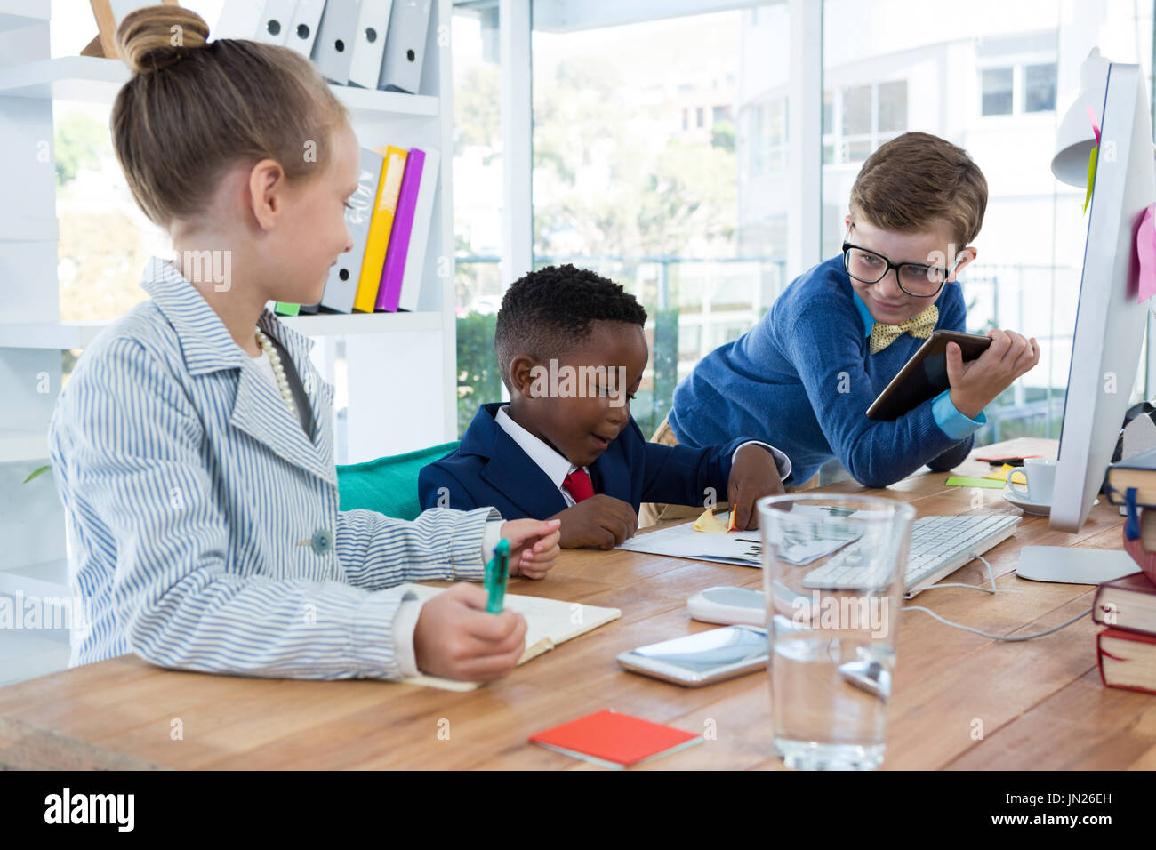 Kids working black hi-res stock photography and images - Alamy