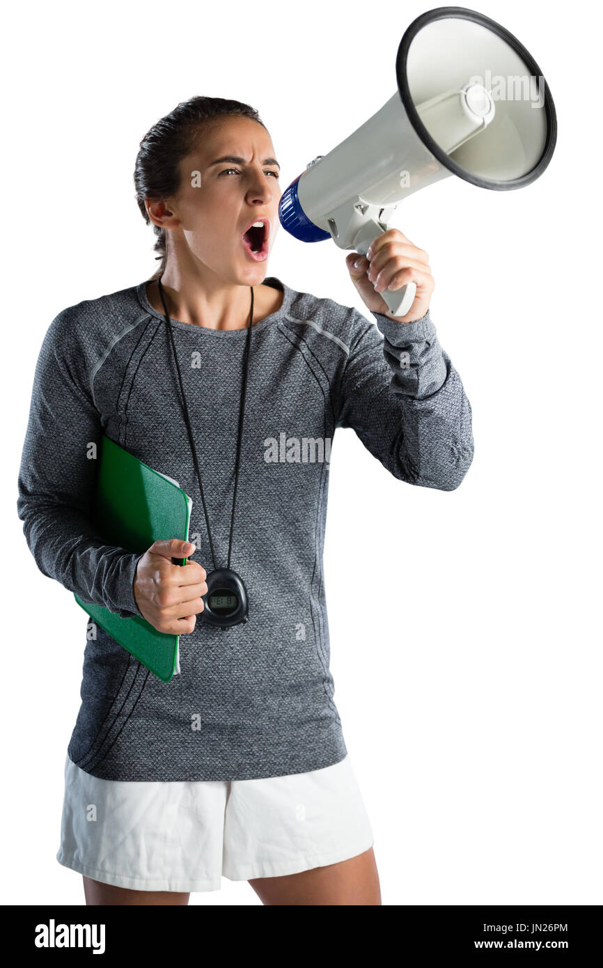 Sports coach shouting hi-res stock photography and images - Alamy