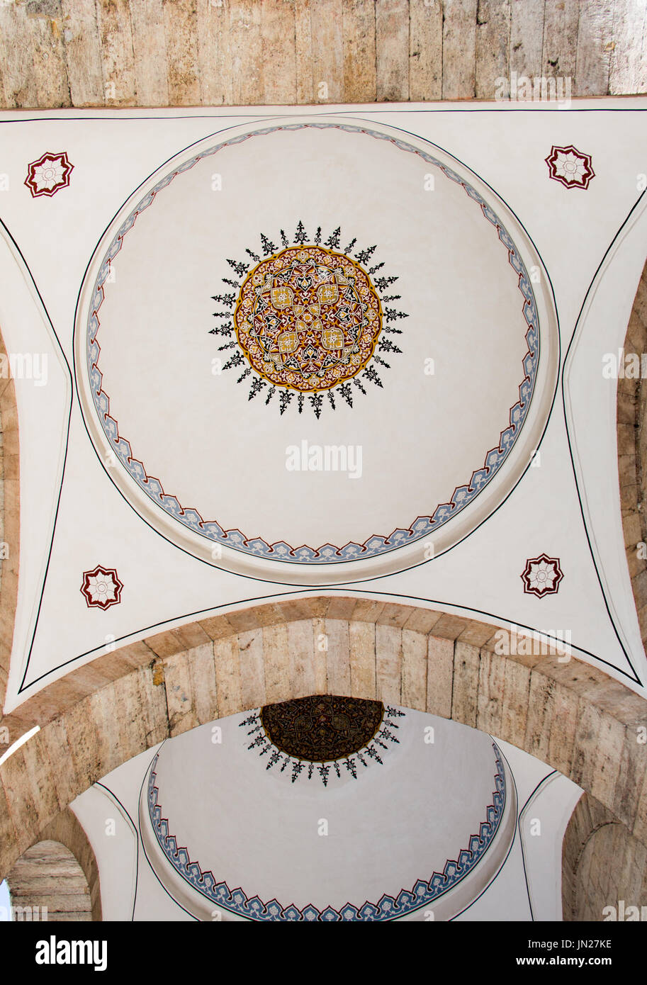 Inner view of dome in Ottoman architecture in, Istanbul, Turkey Stock ...