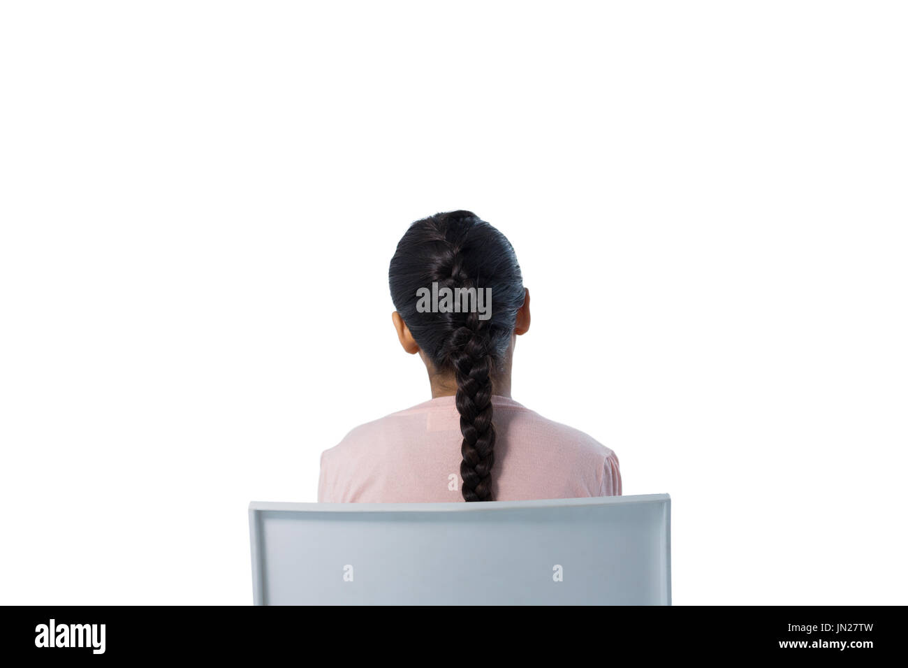 Rear view child girl chair hi-res stock photography and images - Alamy