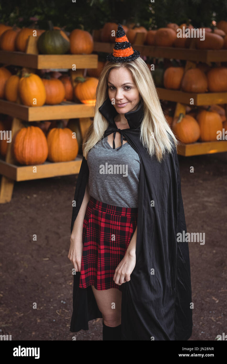 Beautiful woman wearing halloween costume hi-res stock photography and ...
