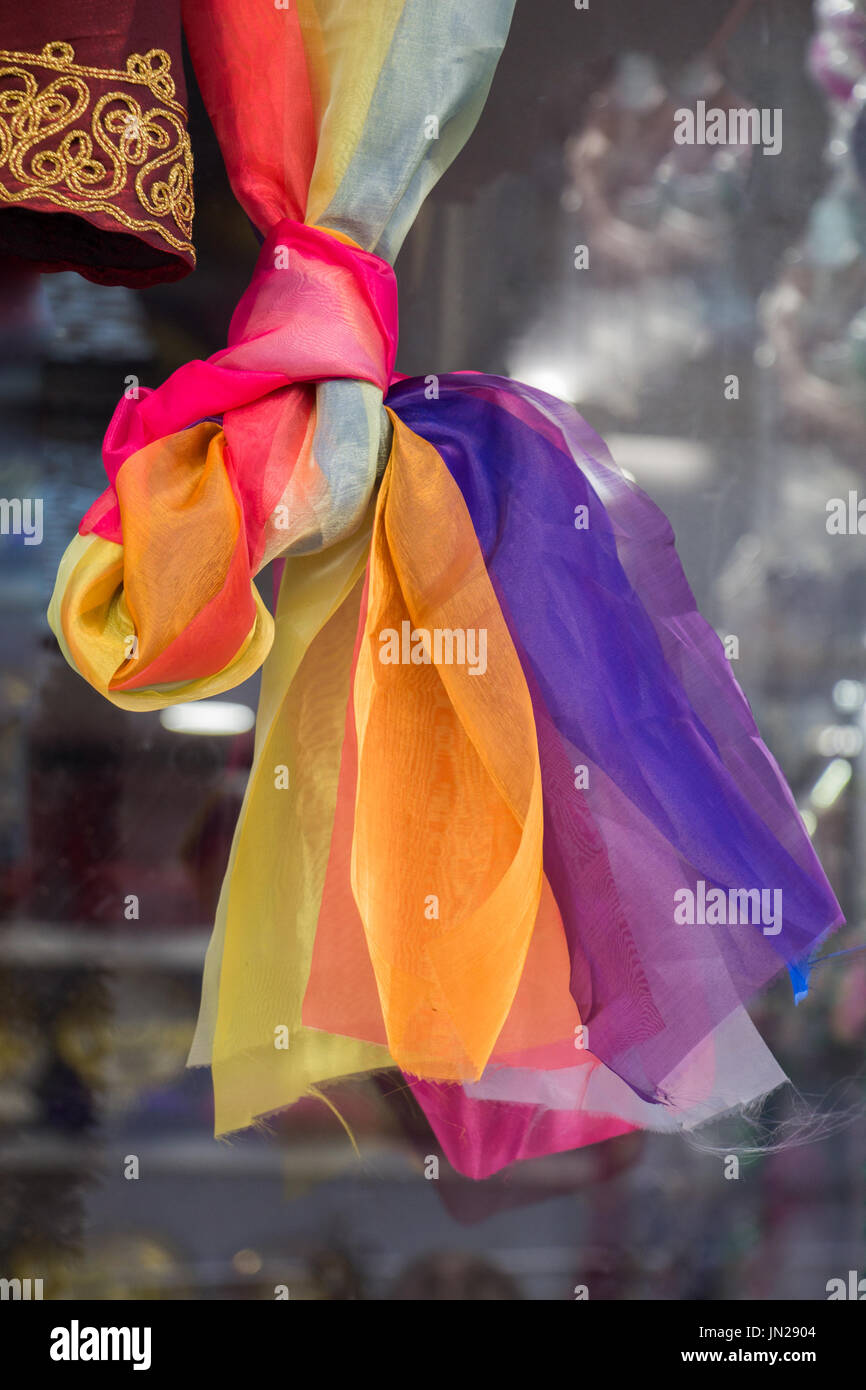 Examples of colorful fabric of various color and type Stock Photo - Alamy