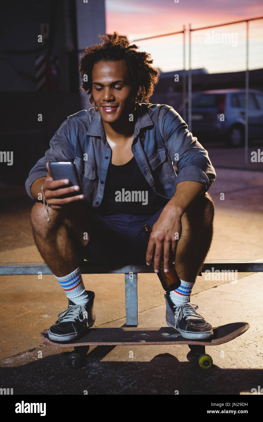 Man skateboard using smart hi-res stock photography and images - Alamy