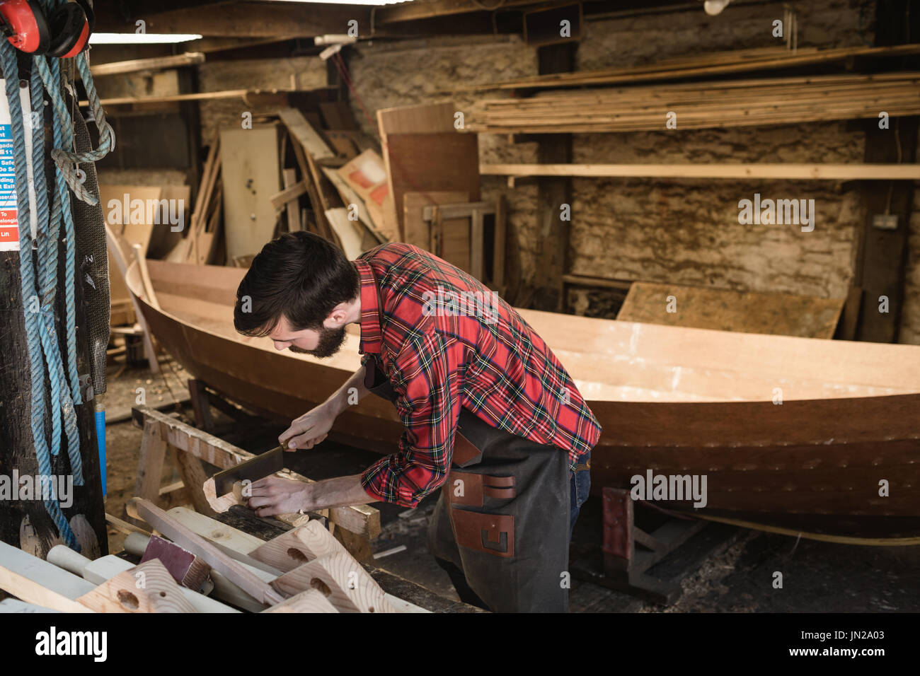 Mid section craftsman shaping hi-res stock photography and images - Alamy