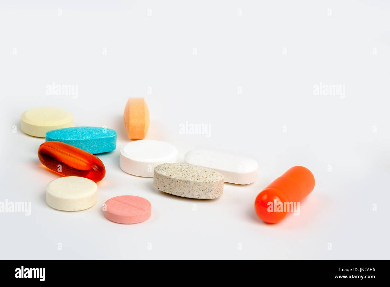 Assorted medicine pill, tablets and capsule Stock Photo - Alamy