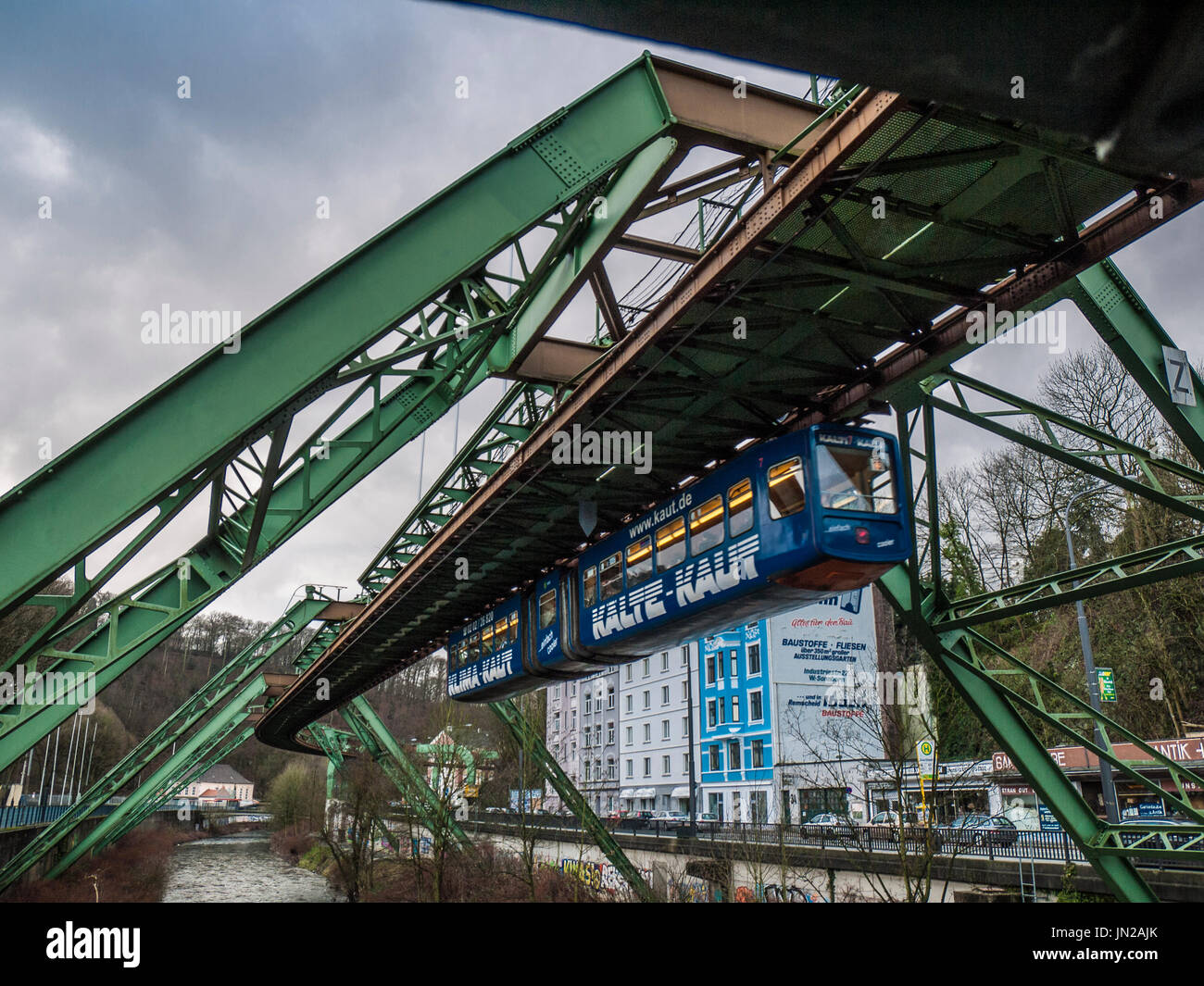 Monorail "Die Schwebebahn" in Wuppertal, Germany Stock Photo - Alamy