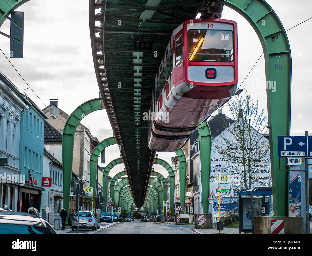 Monorail "Die Schwebebahn" in Wuppertal, Germany Stock Photo - Alamy
