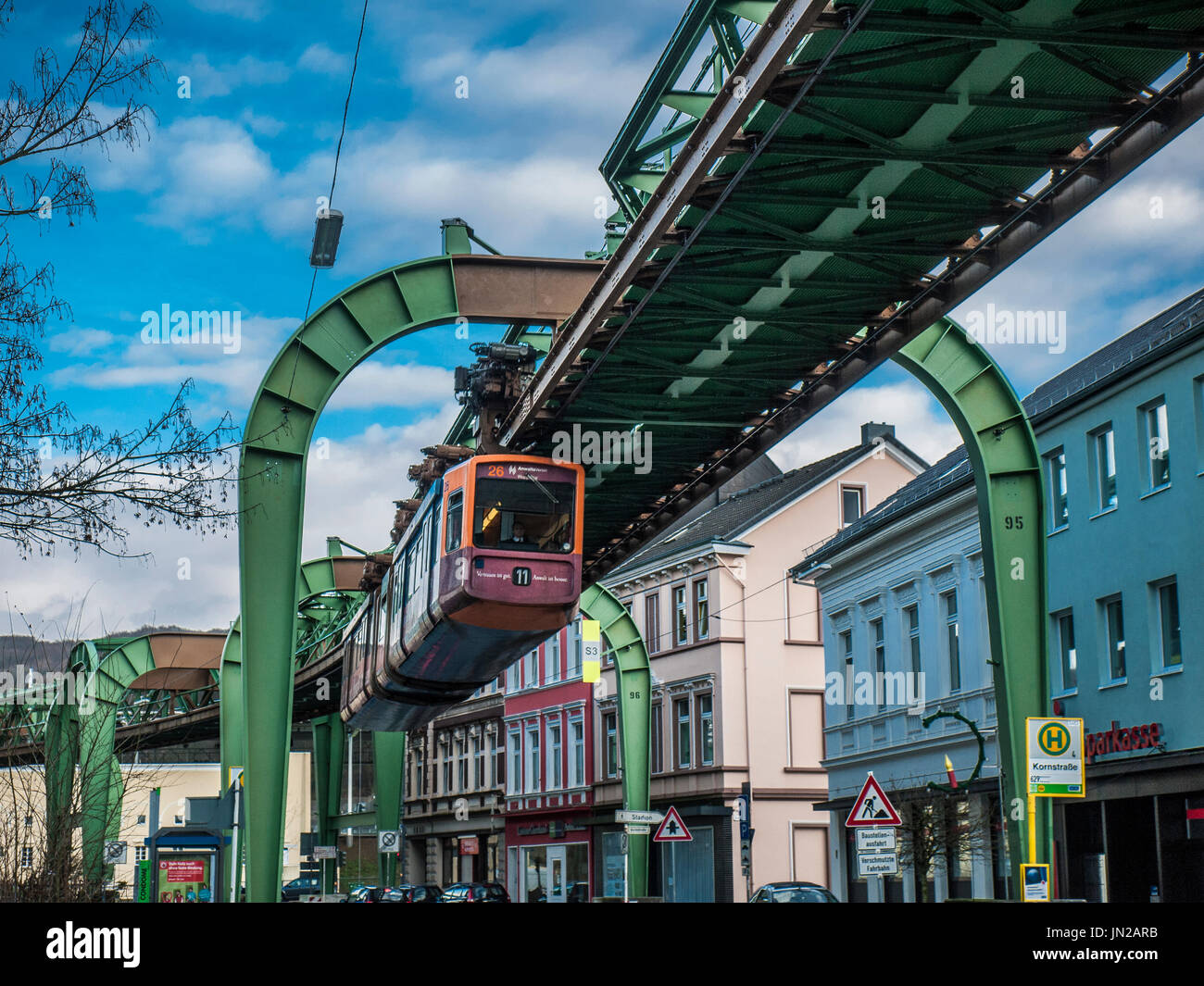 Monorail "Die Schwebebahn" in Wuppertal, Germany Stock Photo - Alamy