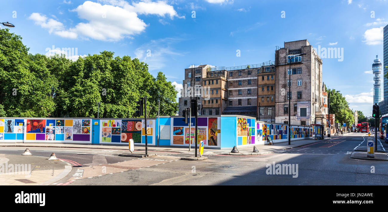 Hampstead Road street scene, London, NW1, England, UK Stock Photo - Alamy