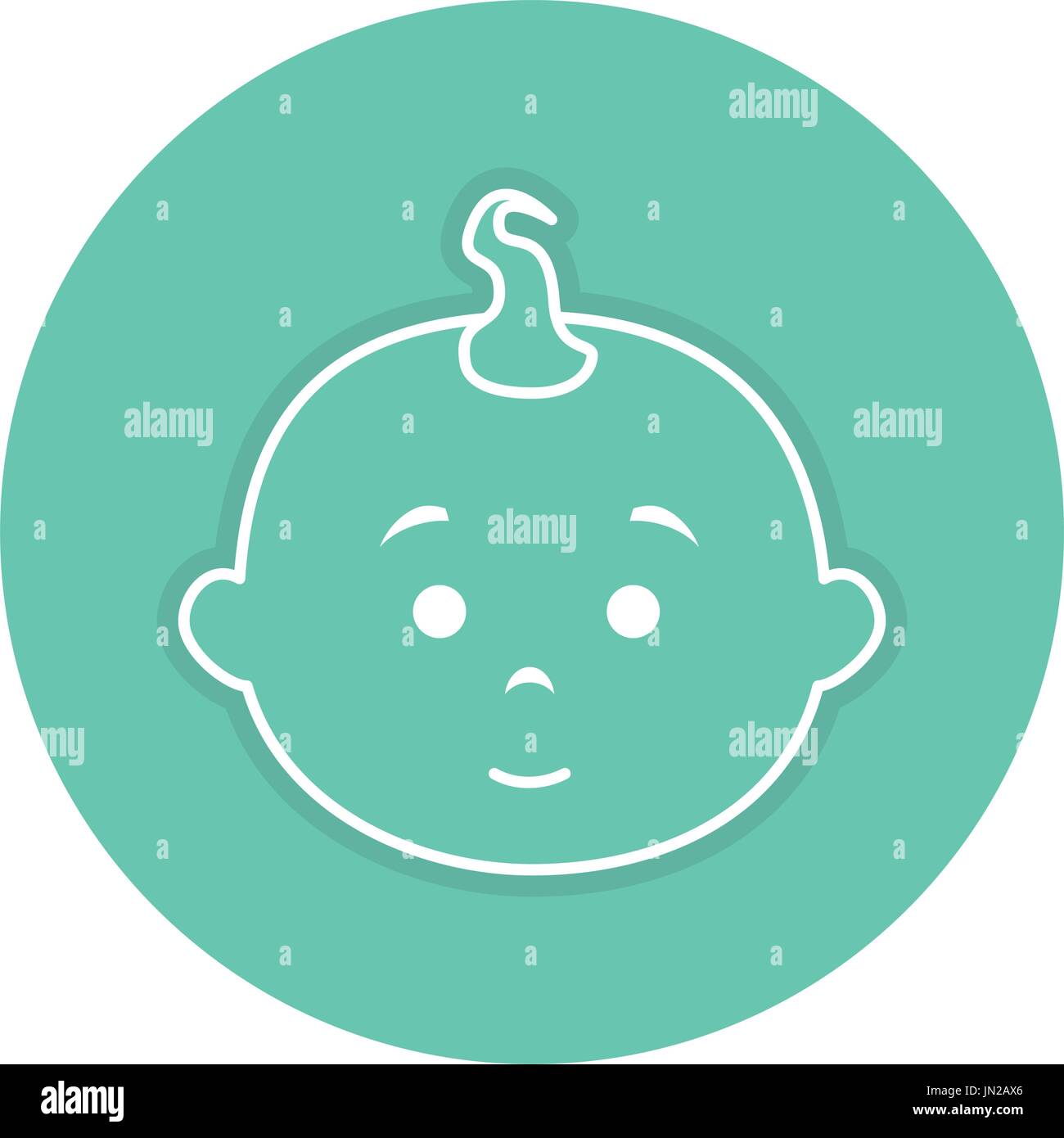 cute little baby with pompadour vector illustration design Stock Vector ...