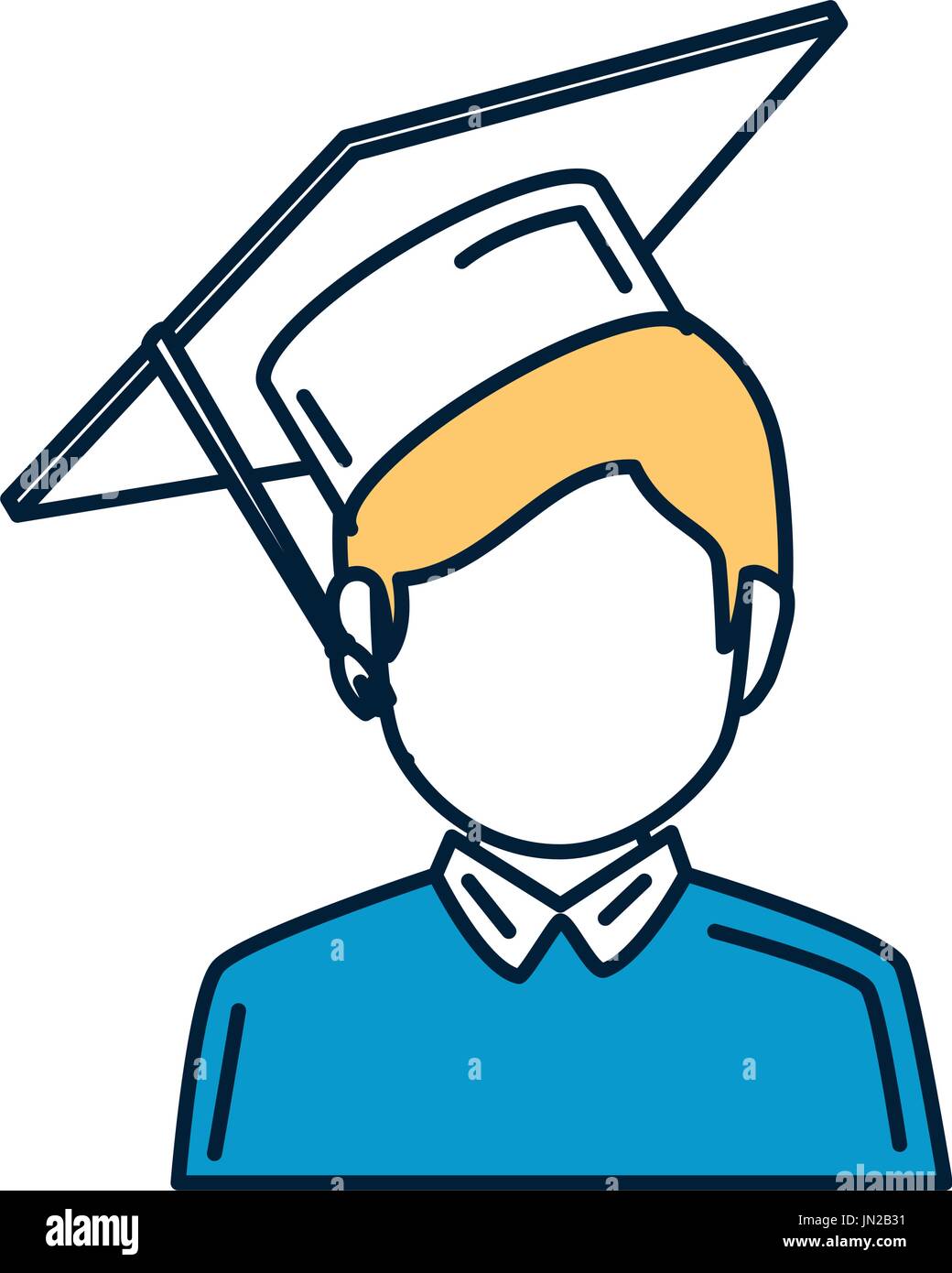 student graduated avatar character vector illustration design Stock ...