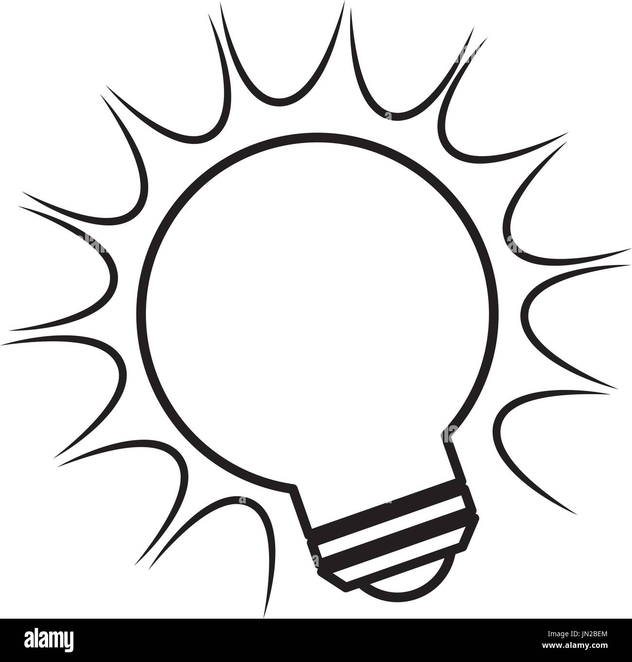 bulb light with rays vector illustration design Stock Vector Image ...