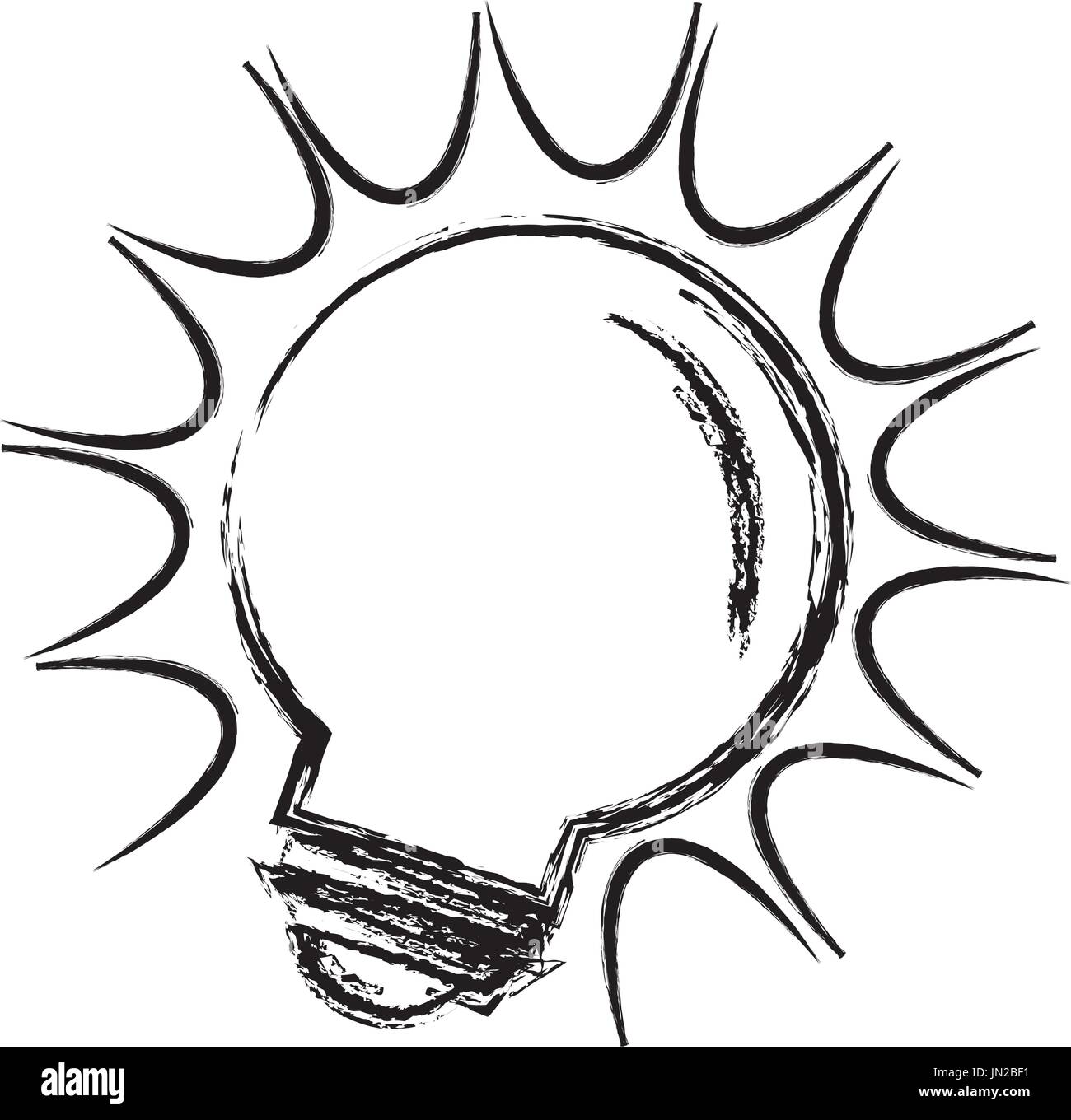 bulb light with rays vector illustration design Stock Vector Image ...