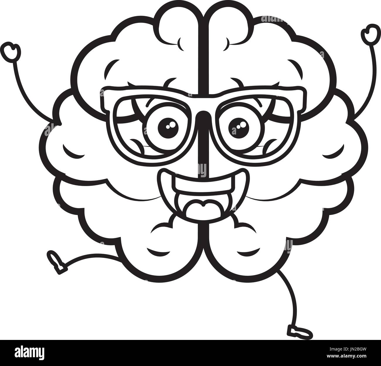 brain storm kawaii character vector illustration design Stock Vector ...