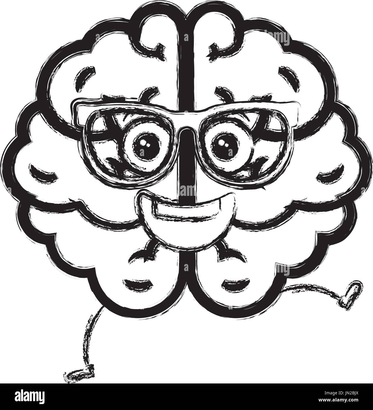 brain storm kawaii character vector illustration design Stock Vector ...