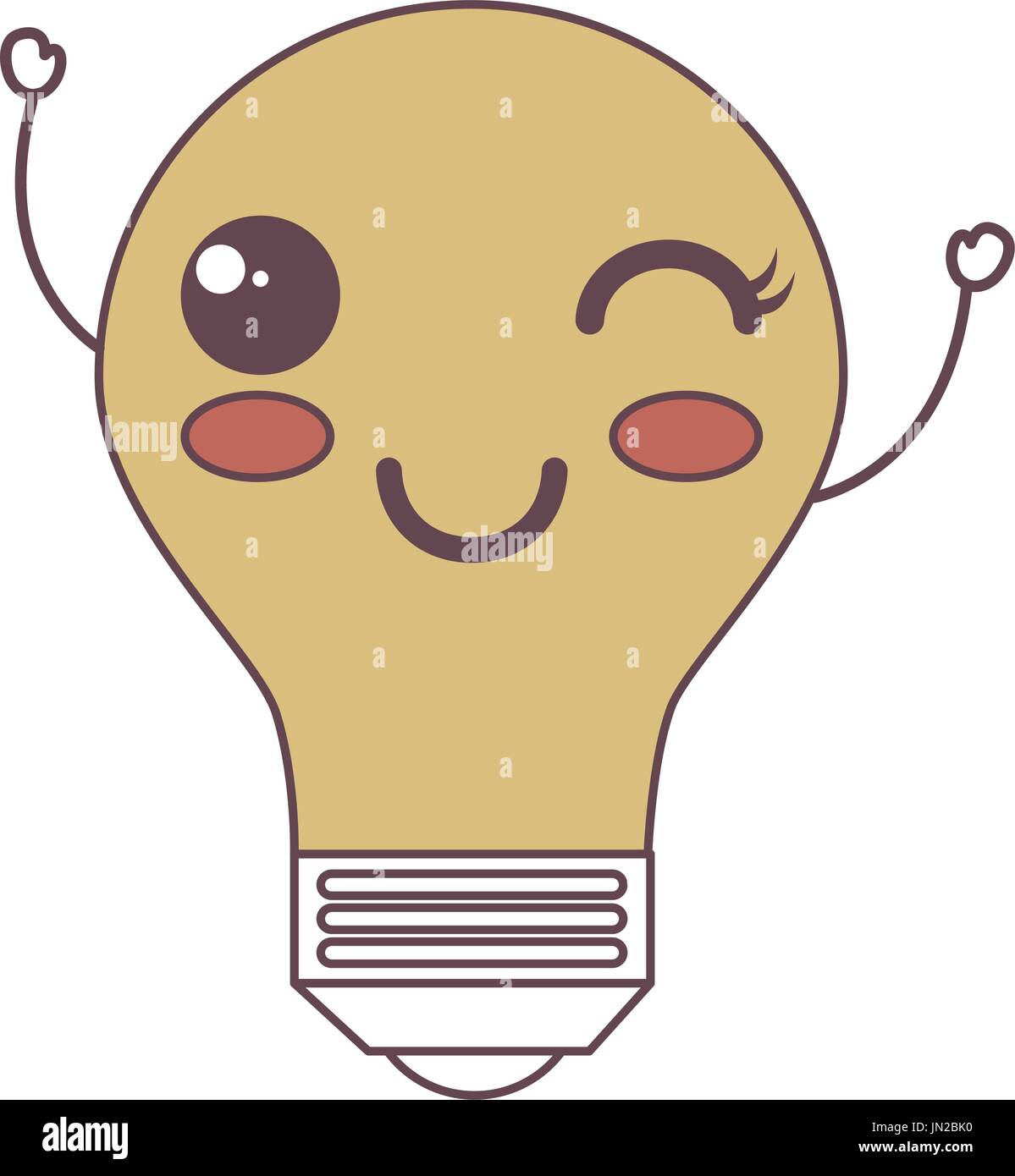 bulb light kawaii character vector illustration design Stock Vector ...