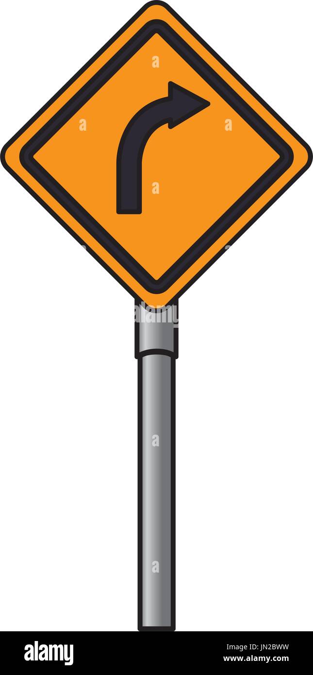 traffic signal turn the right vector illustration design Stock Vector ...