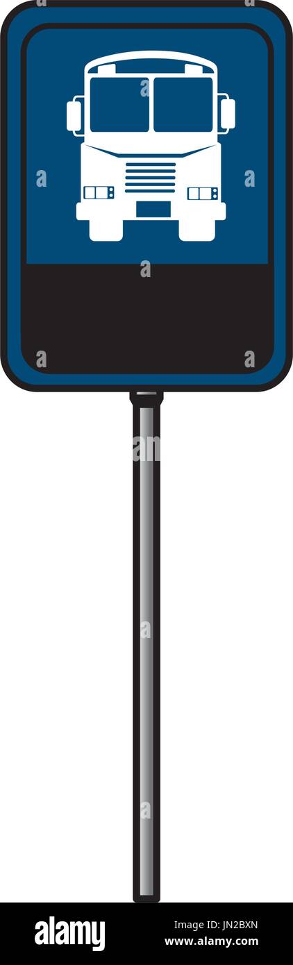 traffic signal bus stop vector illustration design Stock Vector Image ...