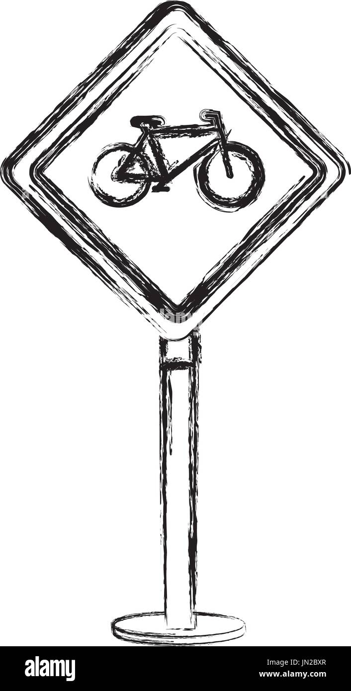 traffic signal Bicycle path vector illustration design Stock Vector ...