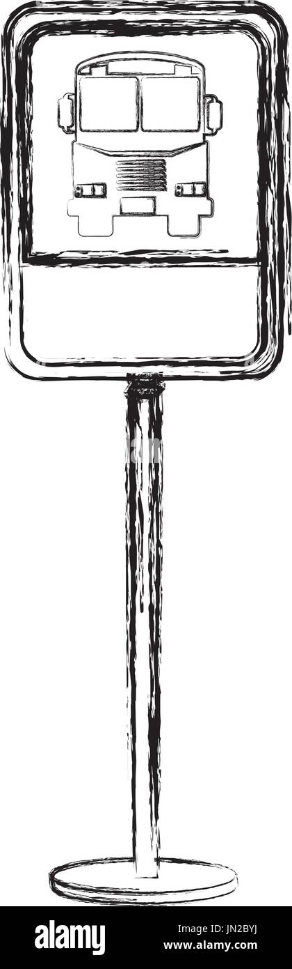 traffic signal bus stop vector illustration design Stock Vector Image ...