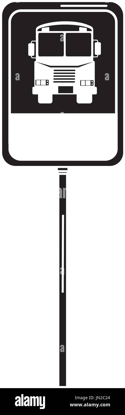 traffic signal bus stop vector illustration design Stock Vector Image ...