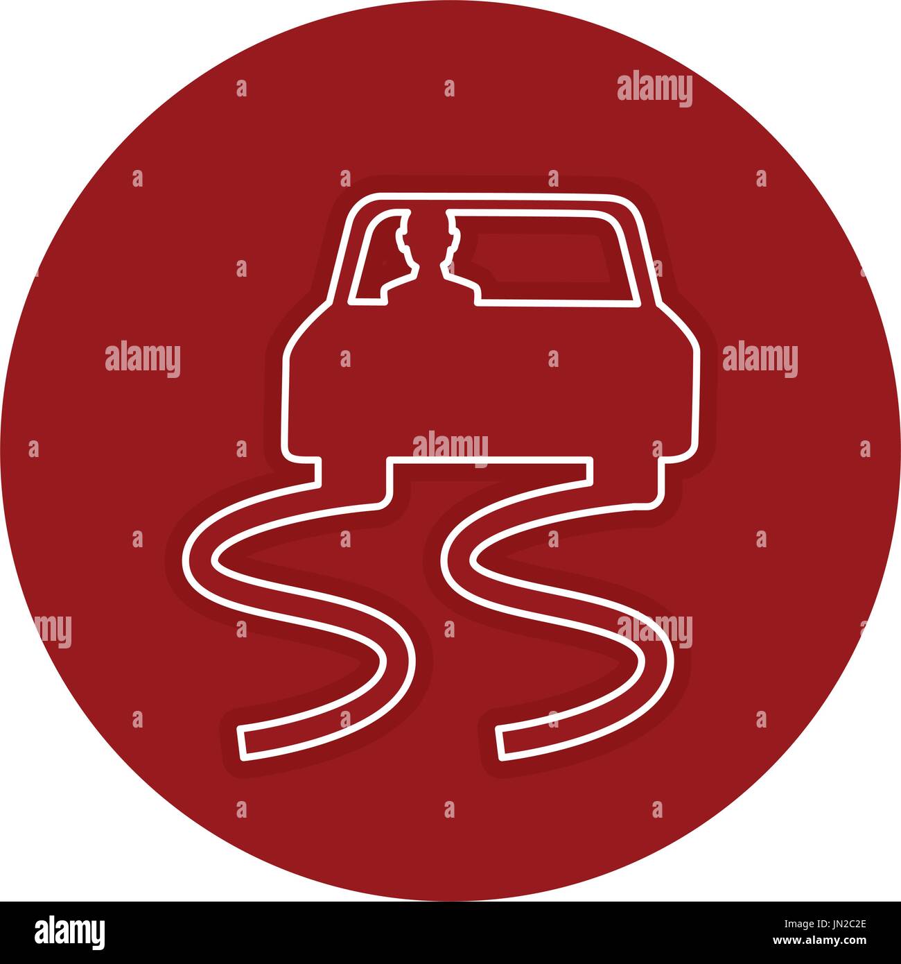 Slippery road isolated icon vector illustration design Stock Vector ...