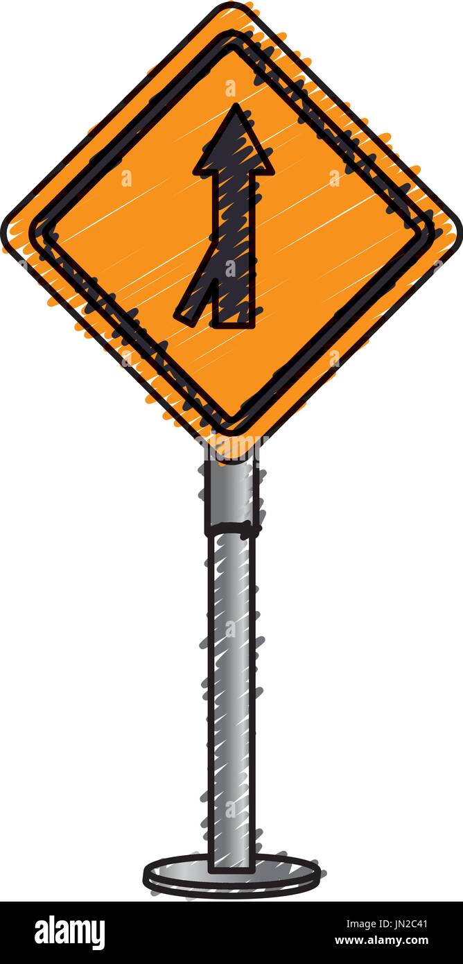 traffic signal one way vector illustration design Stock Vector Image ...