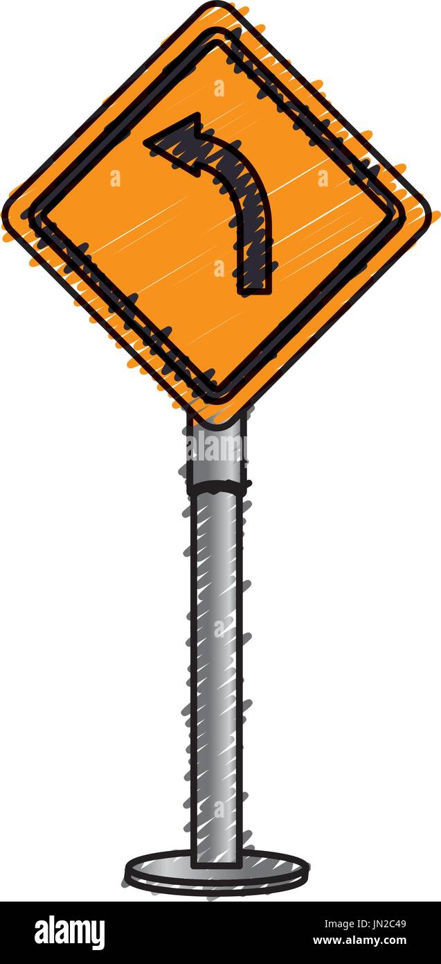 traffic signal turn the left vector illustration design Stock Vector ...