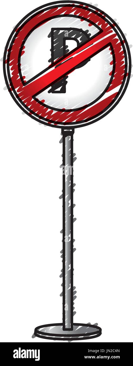 traffic signal no parking vector illustration design Stock Vector Image ...