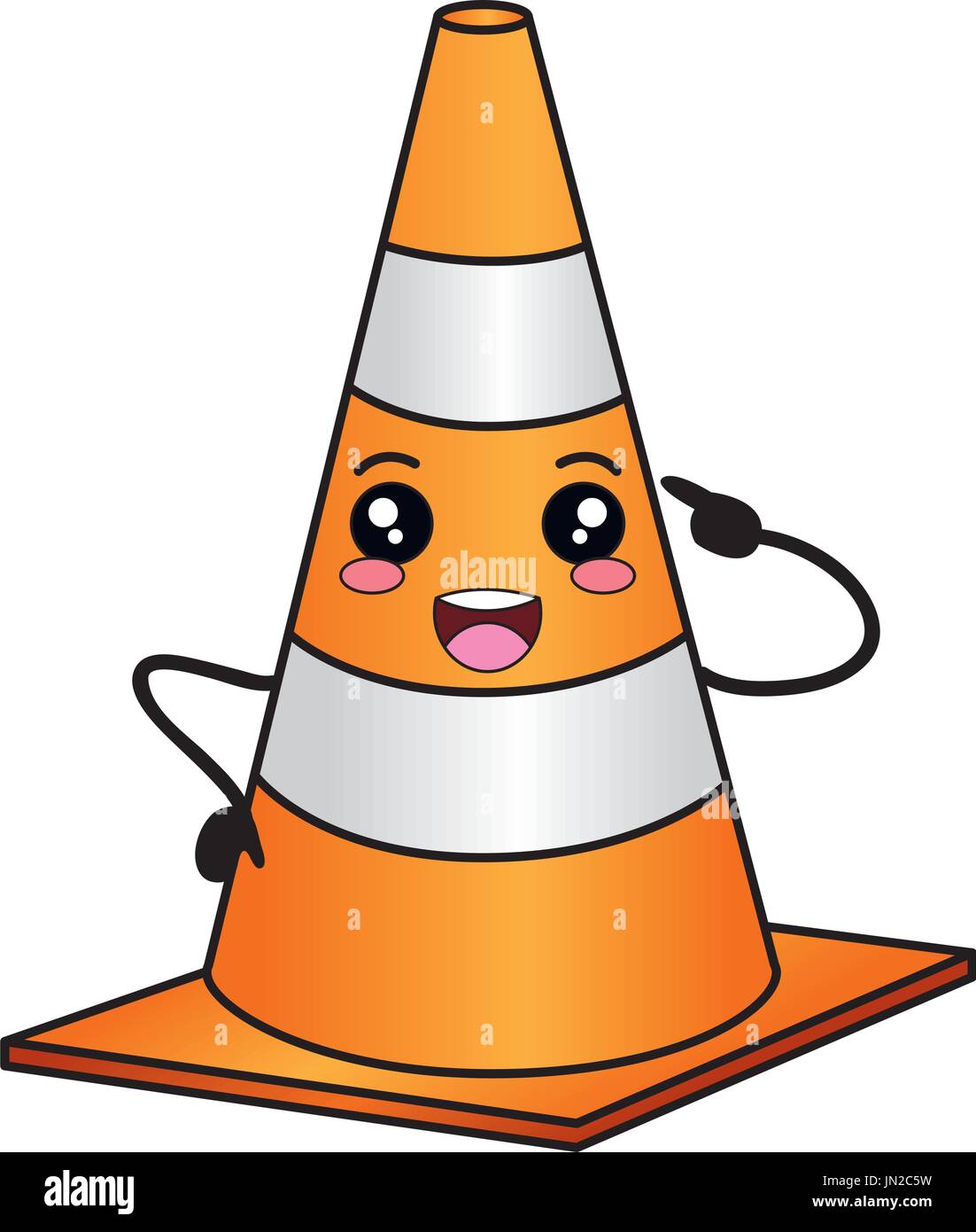 Cartoon character construction cone sign hi-res stock photography and ...