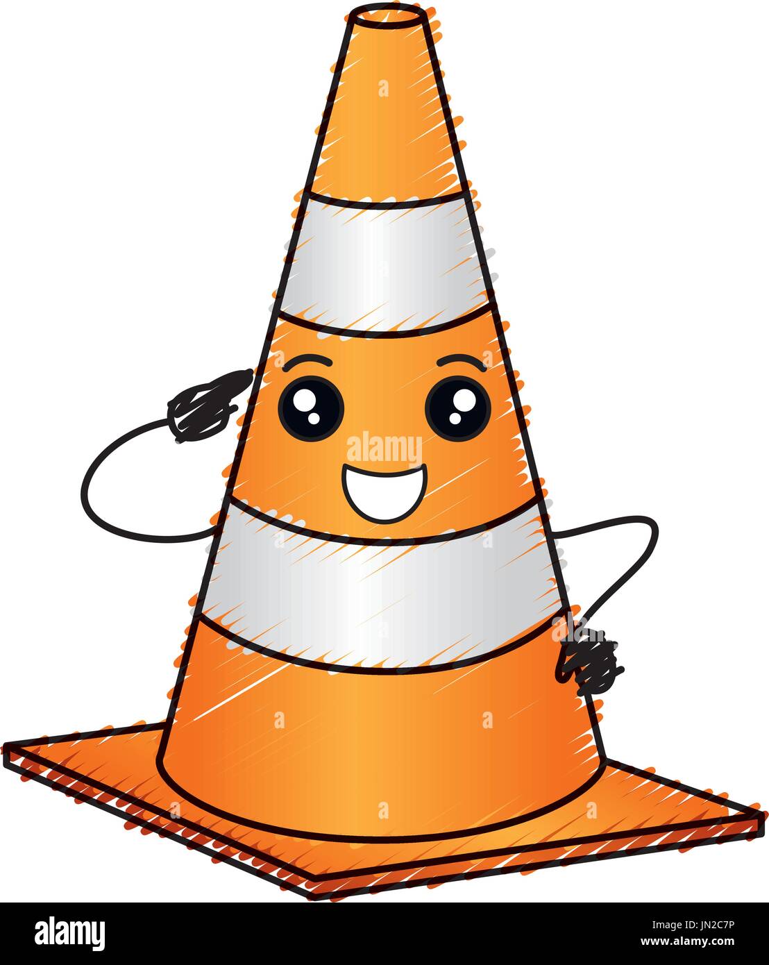 Cartoon character construction cone sign hi-res stock photography and ...