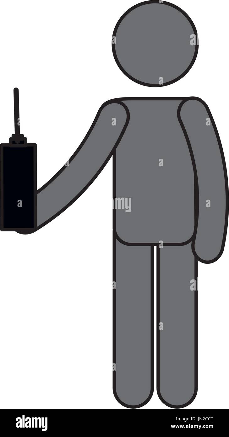 human figure with drone control vector illustration design Stock Vector ...