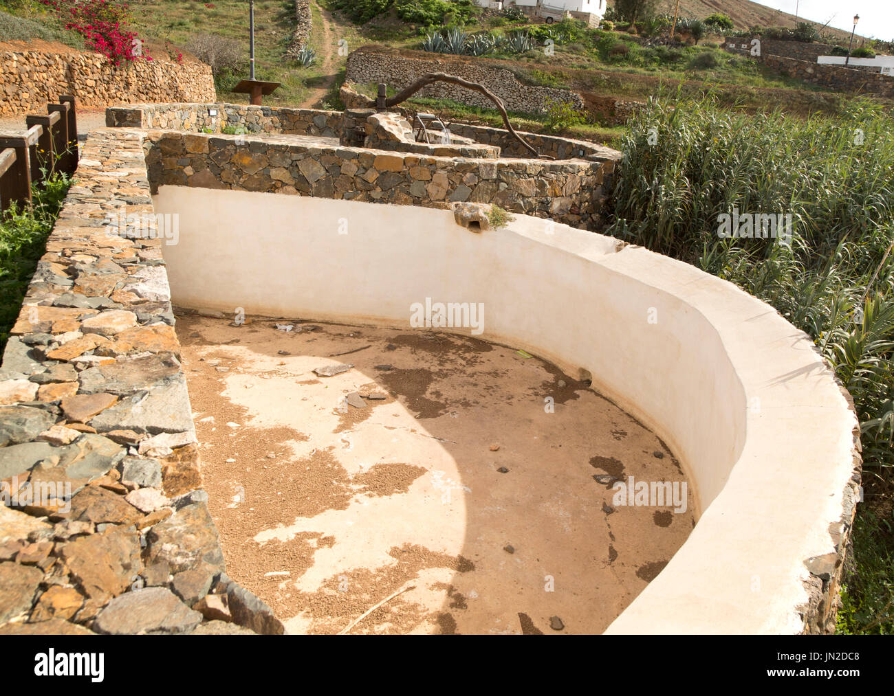 Historic traditional water wheel irrigation system, Betancuria ...