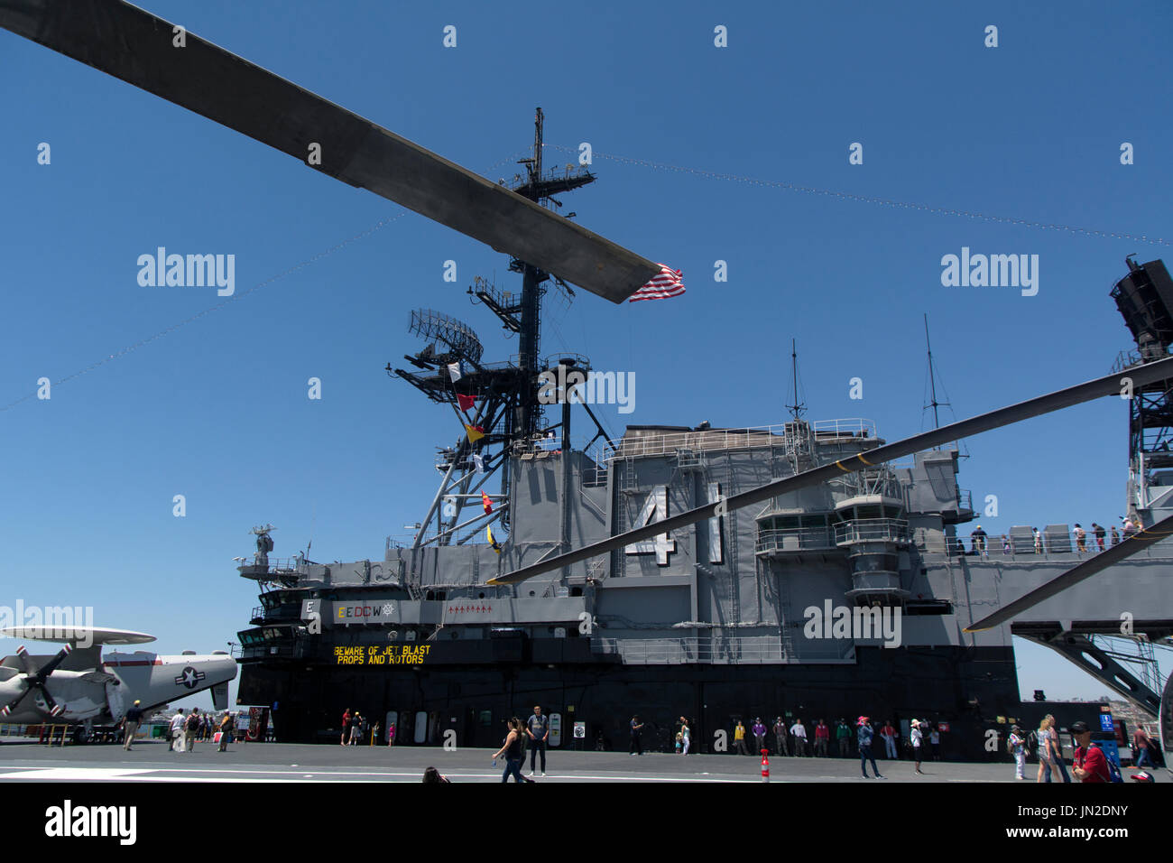 The USS Midway, now a museum in San Diego Bay, California Stock Photo ...