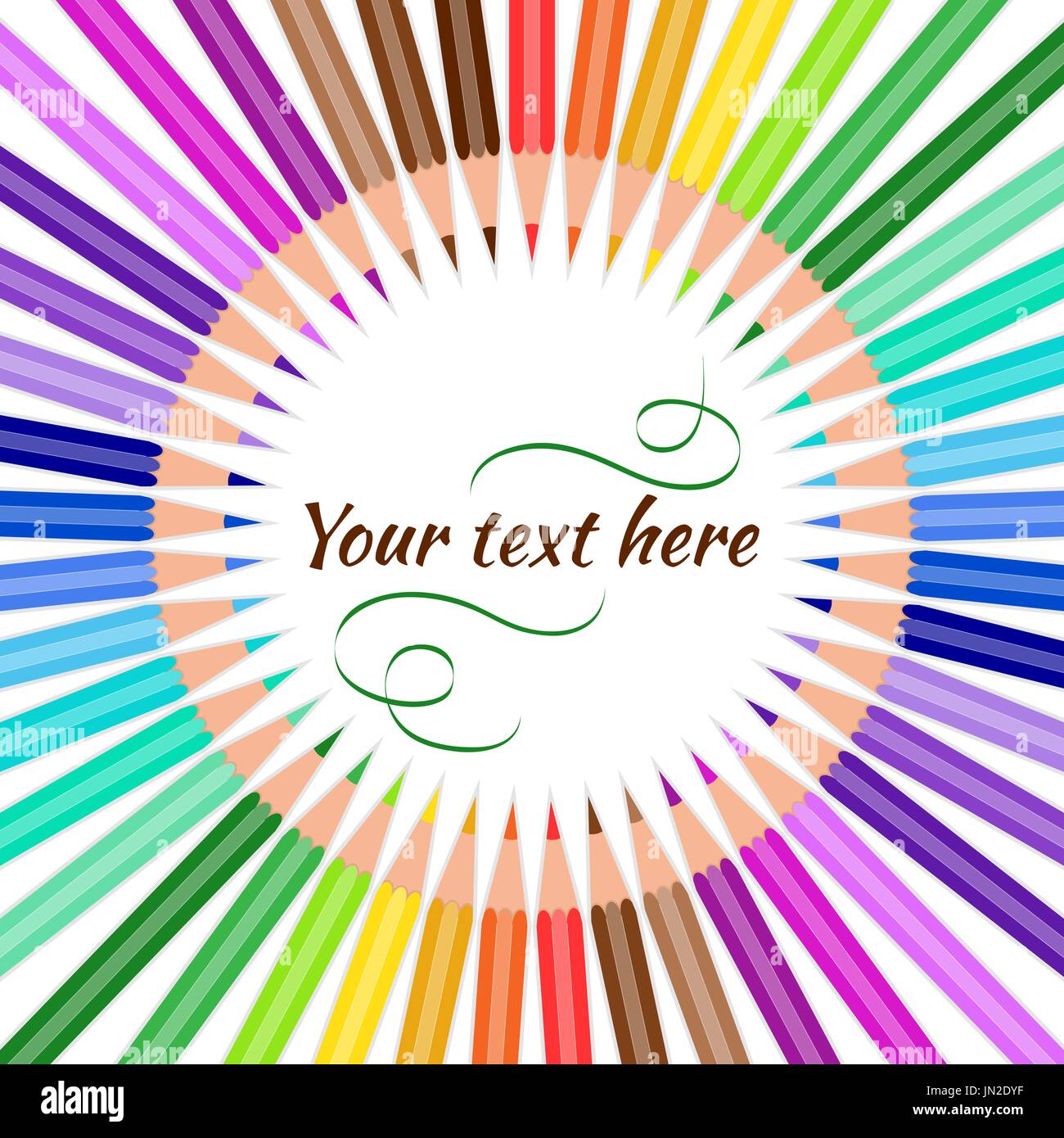 Pencil and colored pencil drawing Stock Vector Images - Alamy