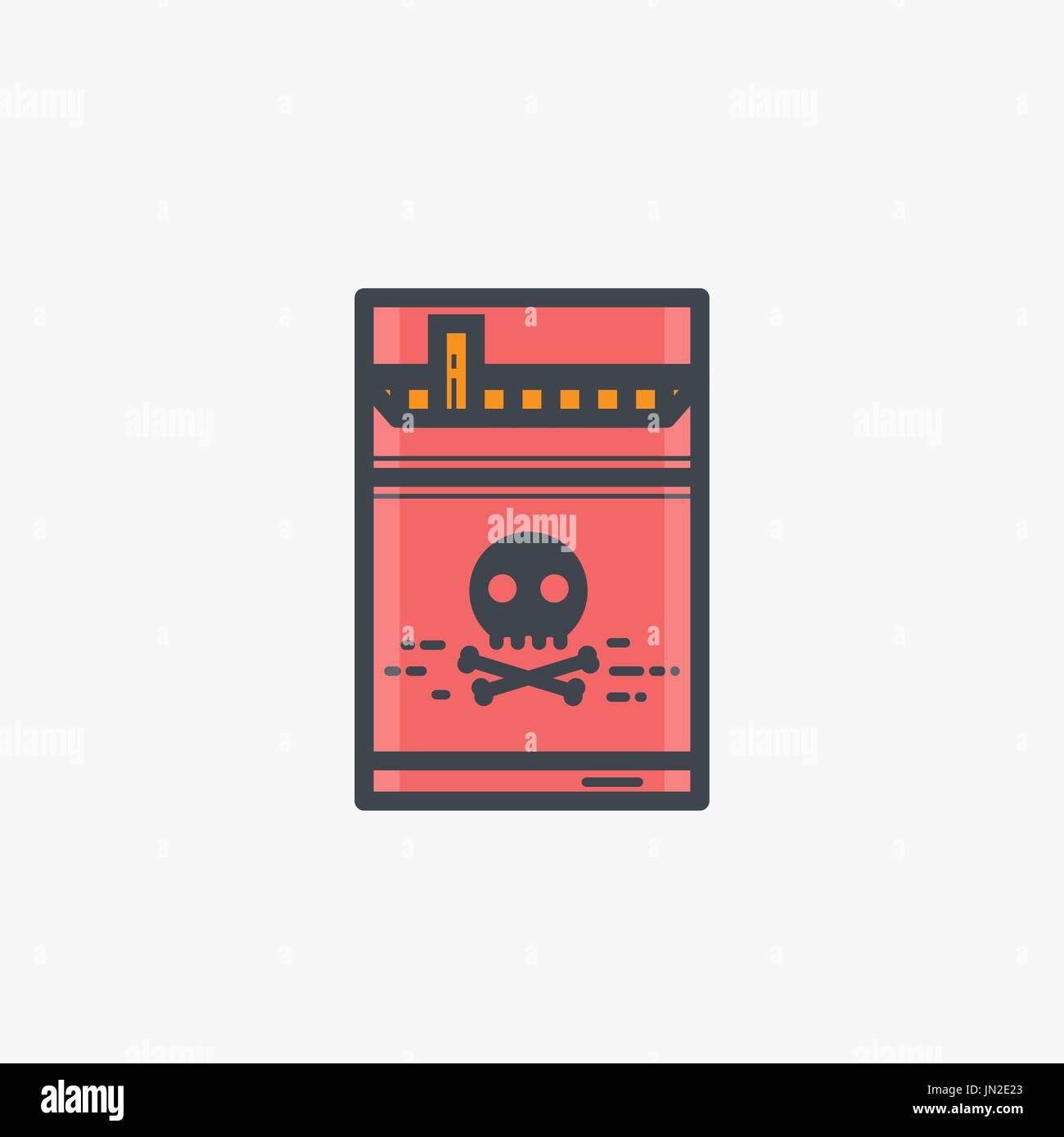 Pack cigarettes icon flat hi-res stock photography and images - Alamy