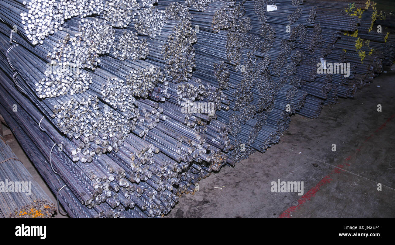 industrial steel iron bars in the factory Stock Photo - Alamy