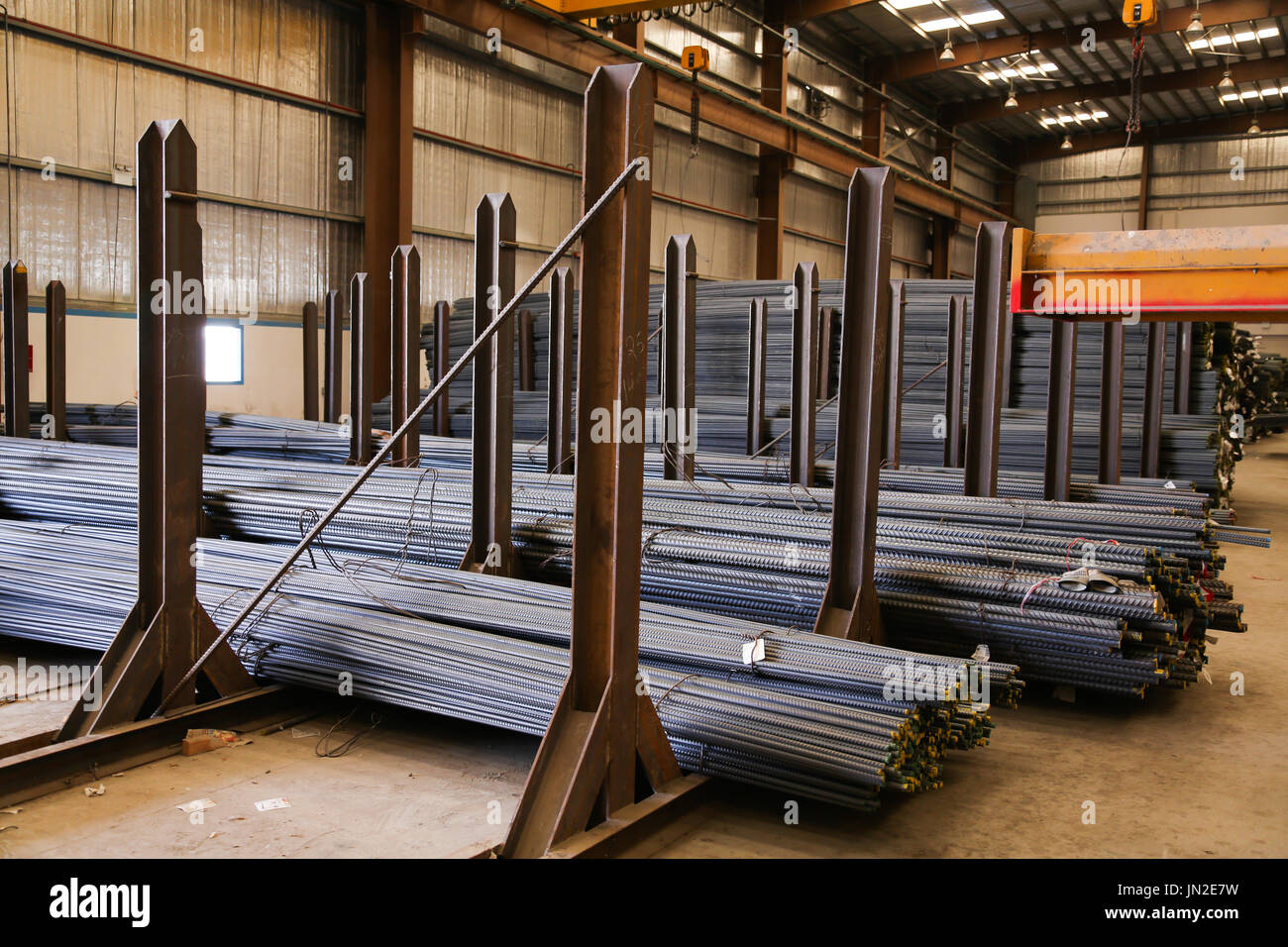 industrial steel iron bars in the factory Stock Photo - Alamy