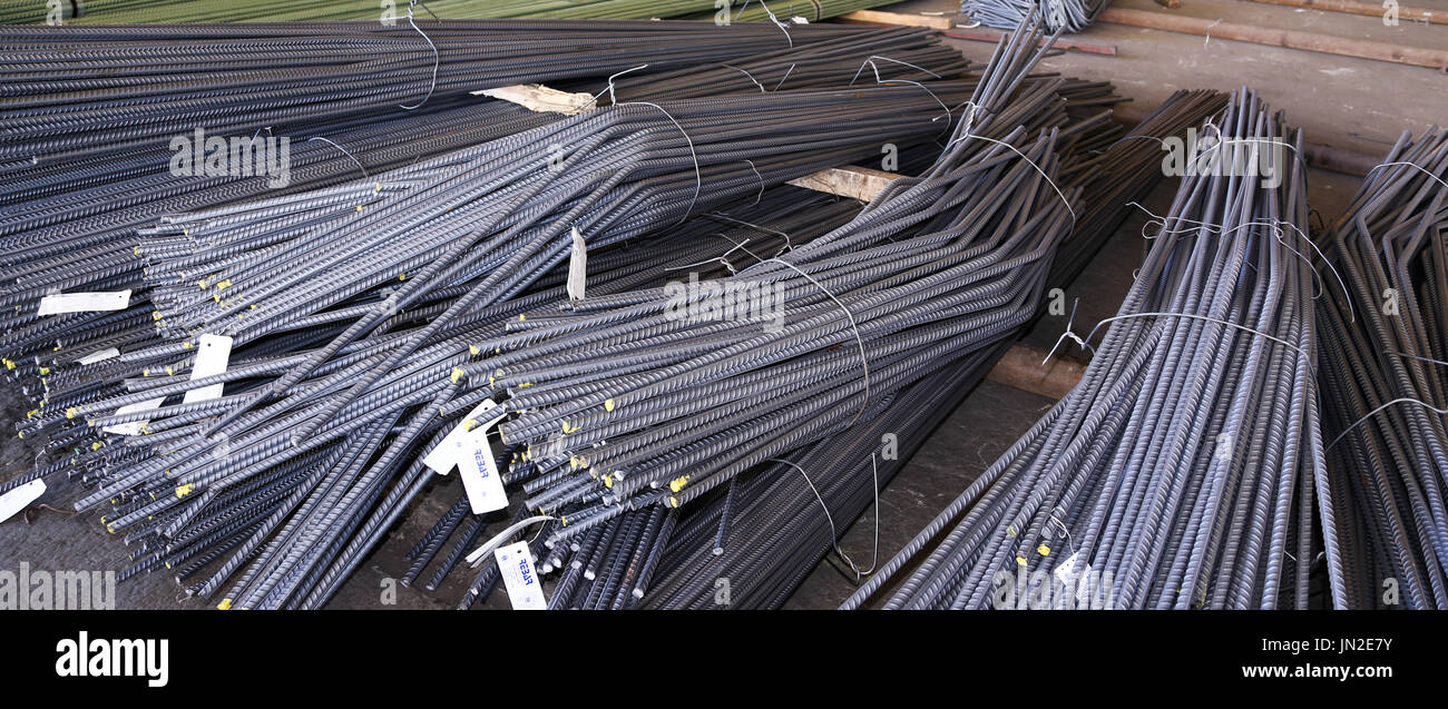 industrial steel iron bars in the factory Stock Photo - Alamy