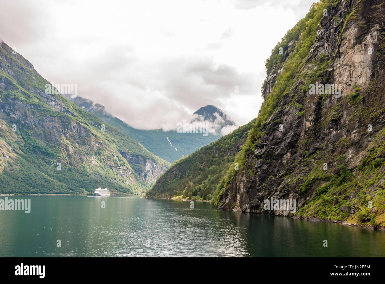 Geiranger fjord UNESCO world heritage site Stock Photo - Alamy