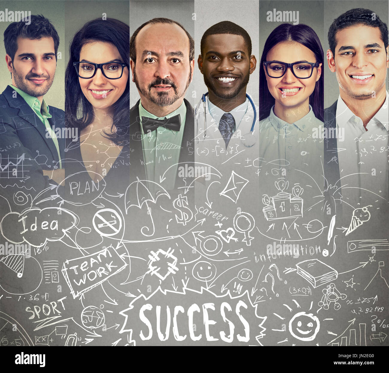 Business people brainstorming exchanging ideas Stock Photo - Alamy