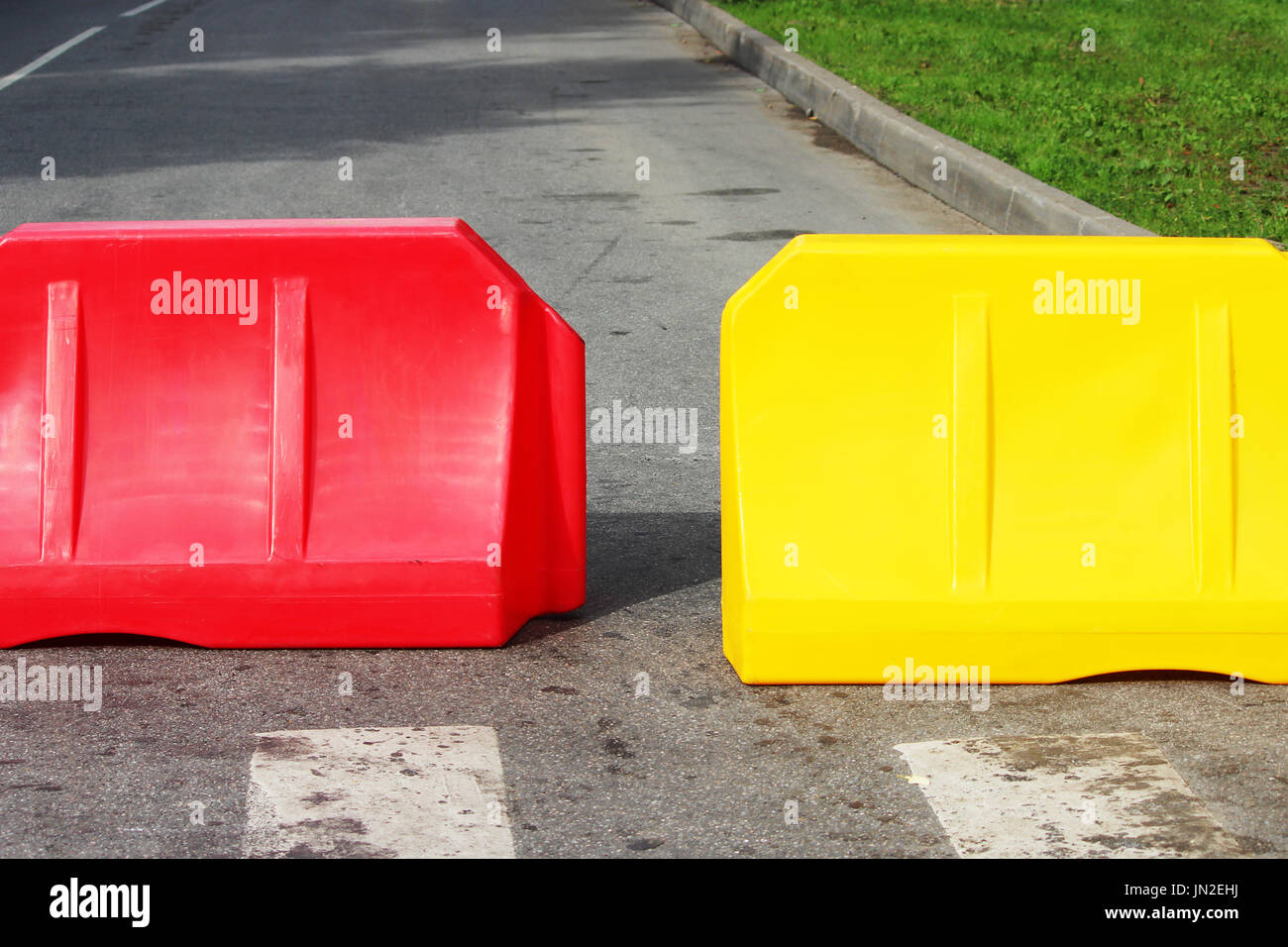 New barriers to stop the traffic hi-res stock photography and images ...
