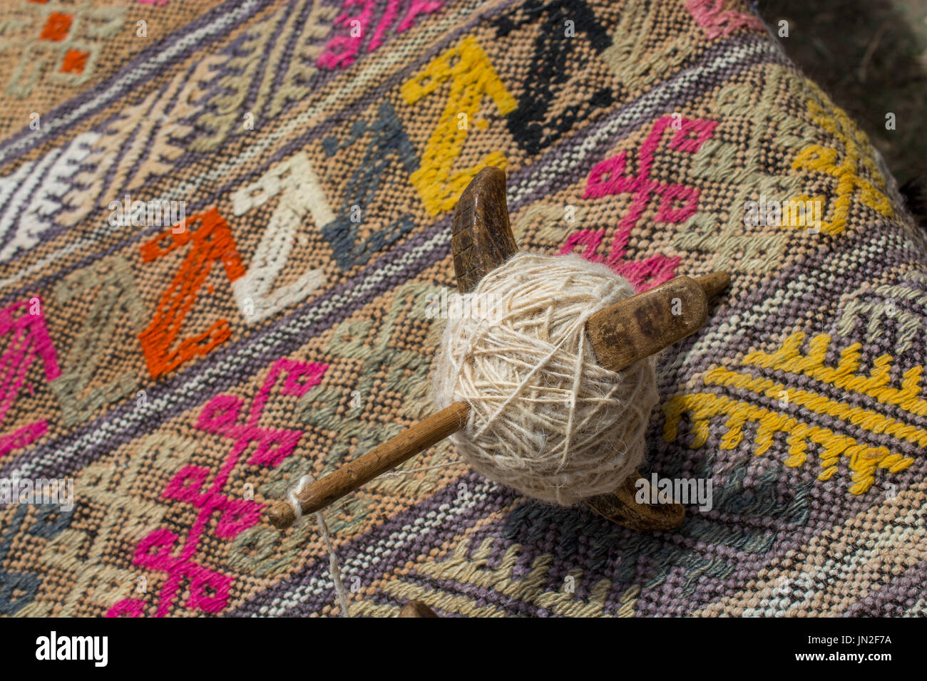 Set of Roll of hand made thread Stock Photo - Alamy