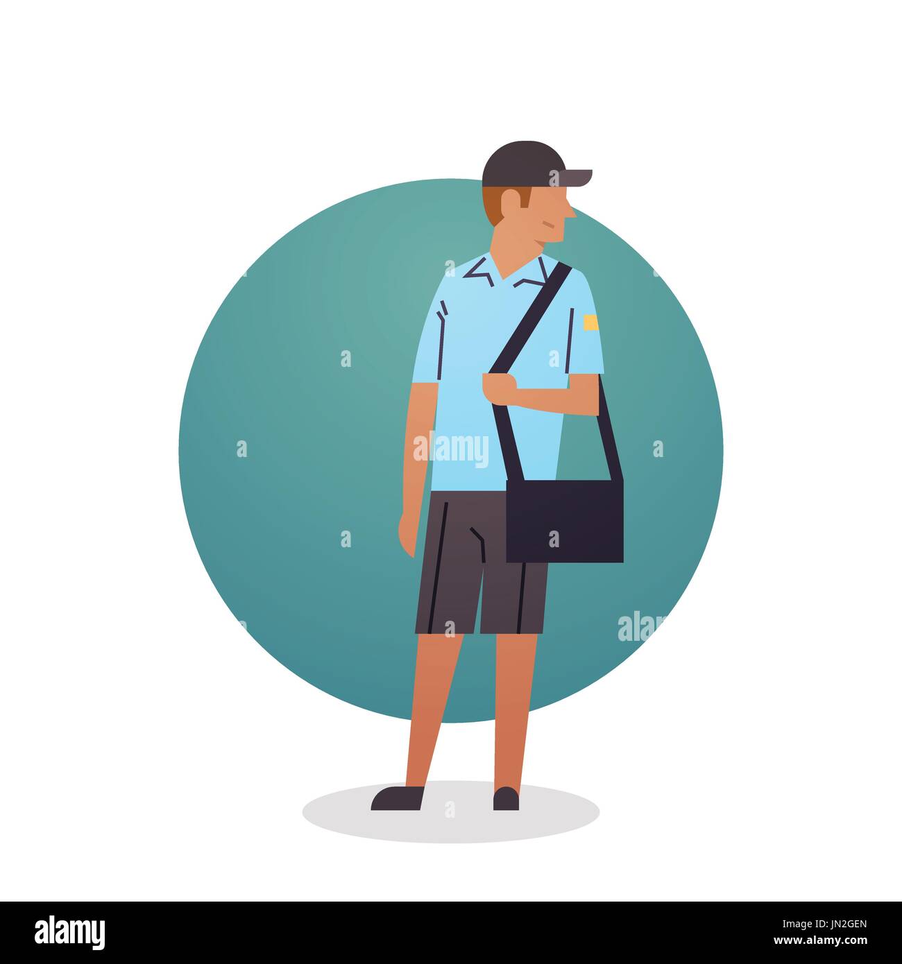 Boy delivery logistics Stock Vector Images - Alamy