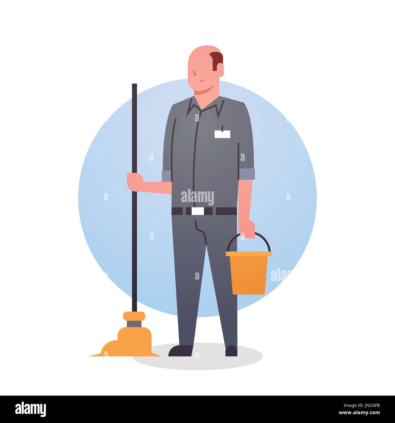 Man Cleaner Icon Cleaning Service Worker Professional Occupation Stock ...