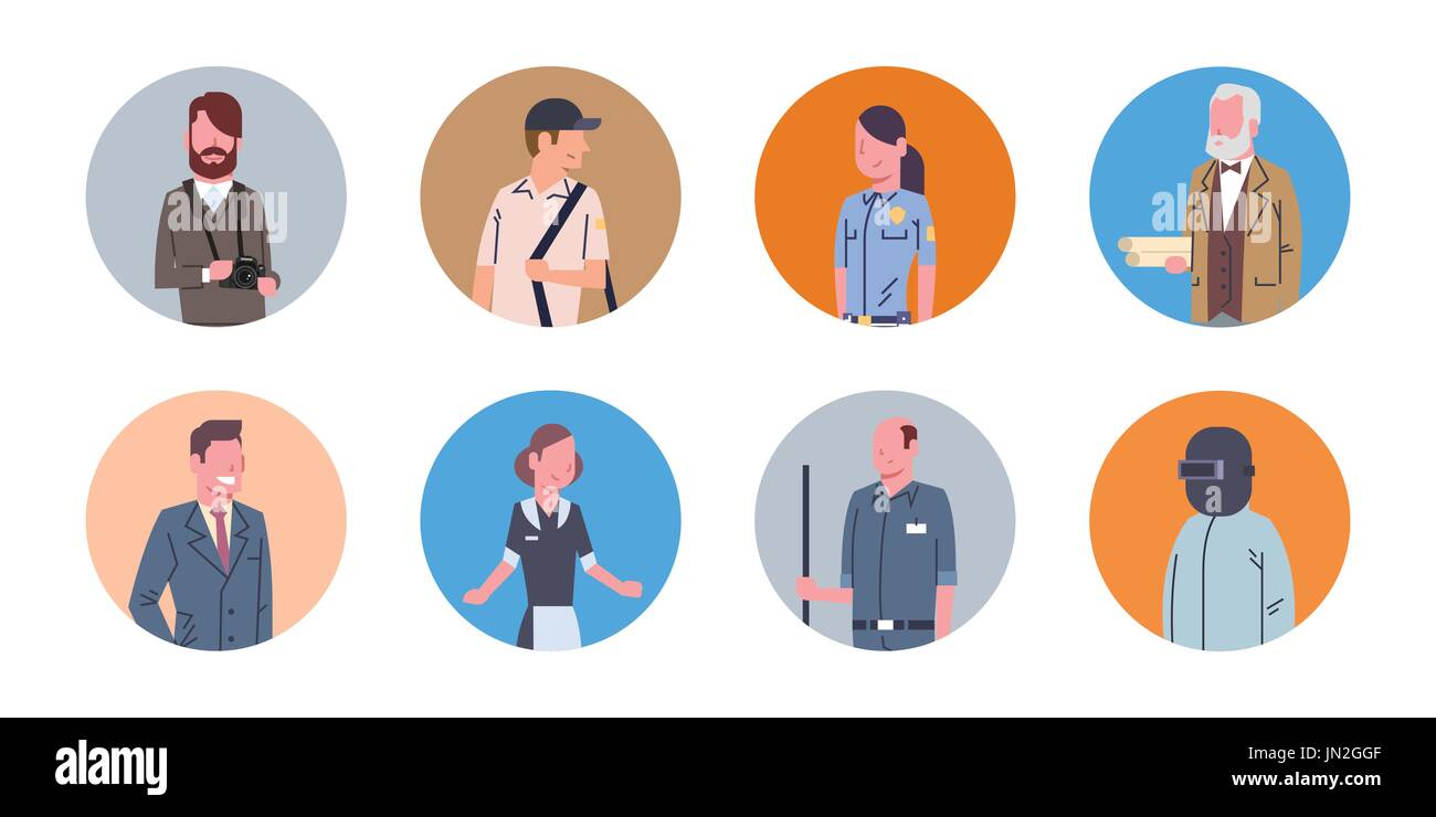 Occupation icons hi-res stock photography and images - Alamy