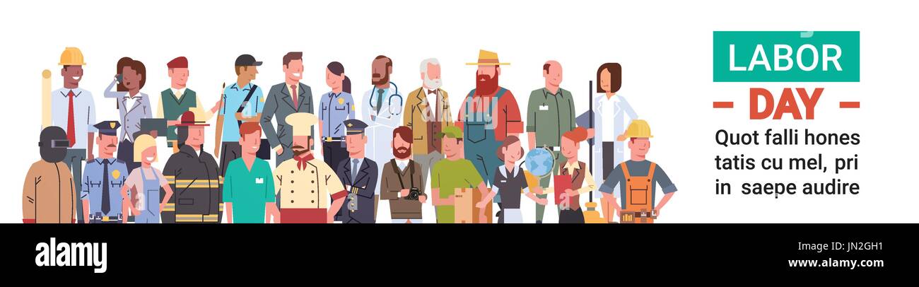 People Group Different Occupation Set, International Labor Day Stock ...