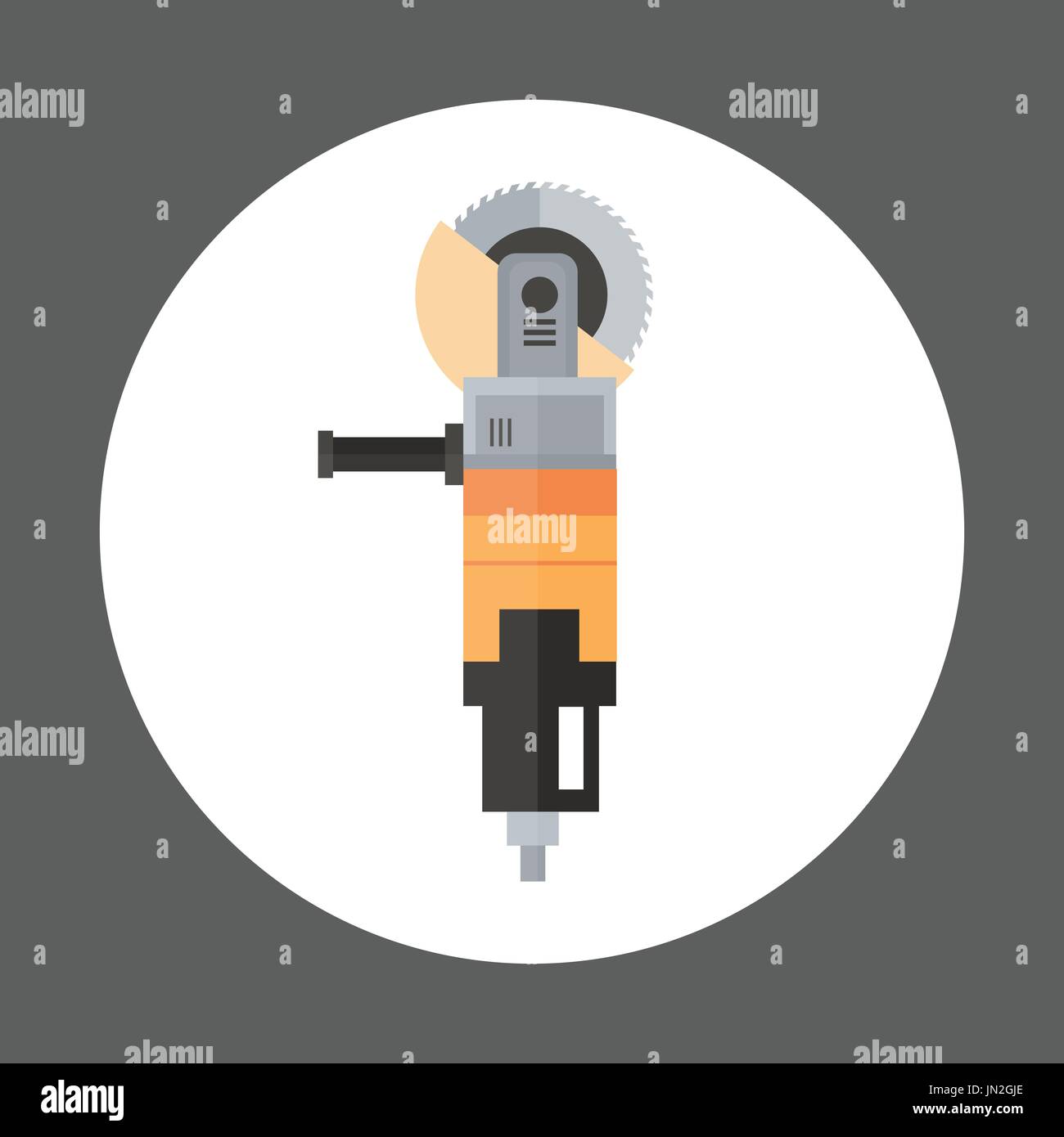 Angle Grinder Icon Working Hand Tool Equipment Concept Stock Vector ...