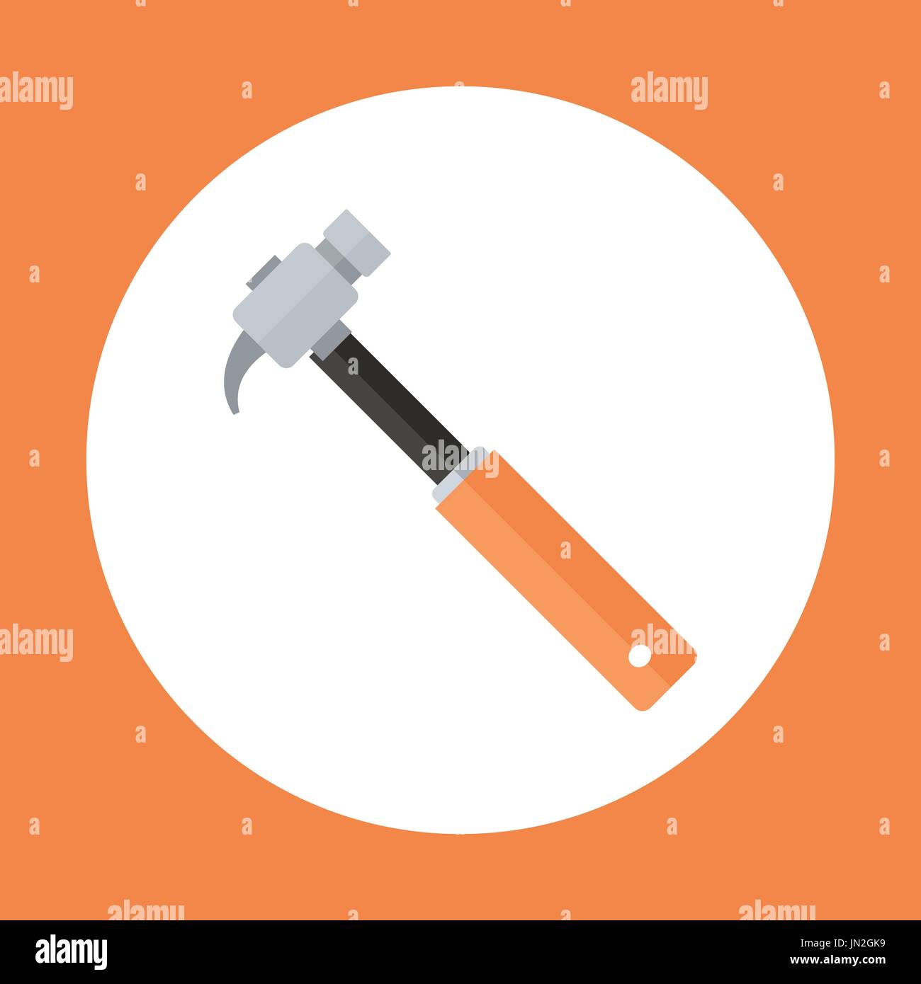 Hammer Icon Working Hand Tool Equipment Concept Stock Vector Image ...