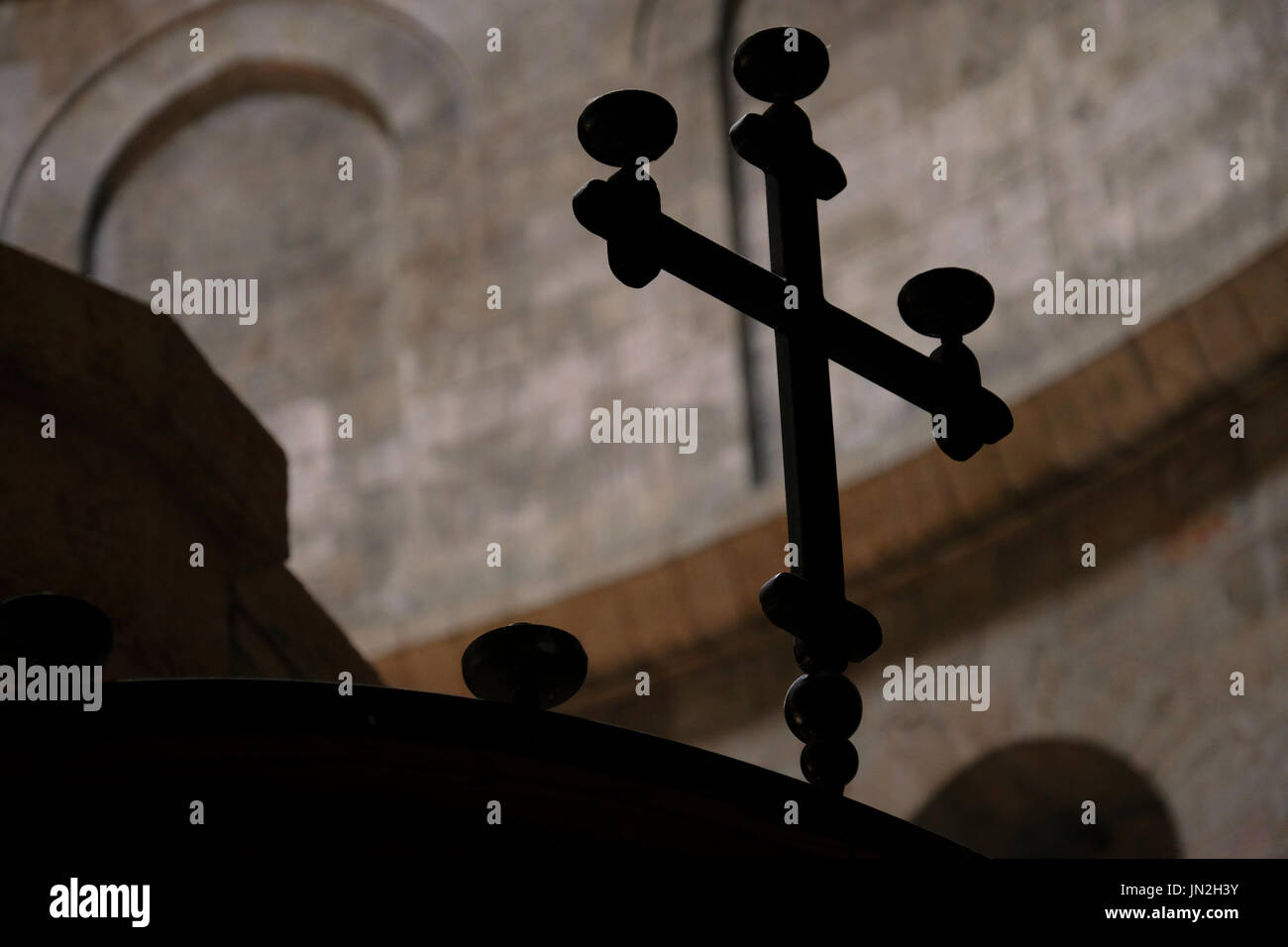 A Coptic type cross crosslet over the Coptic Chapel inside the Church ...